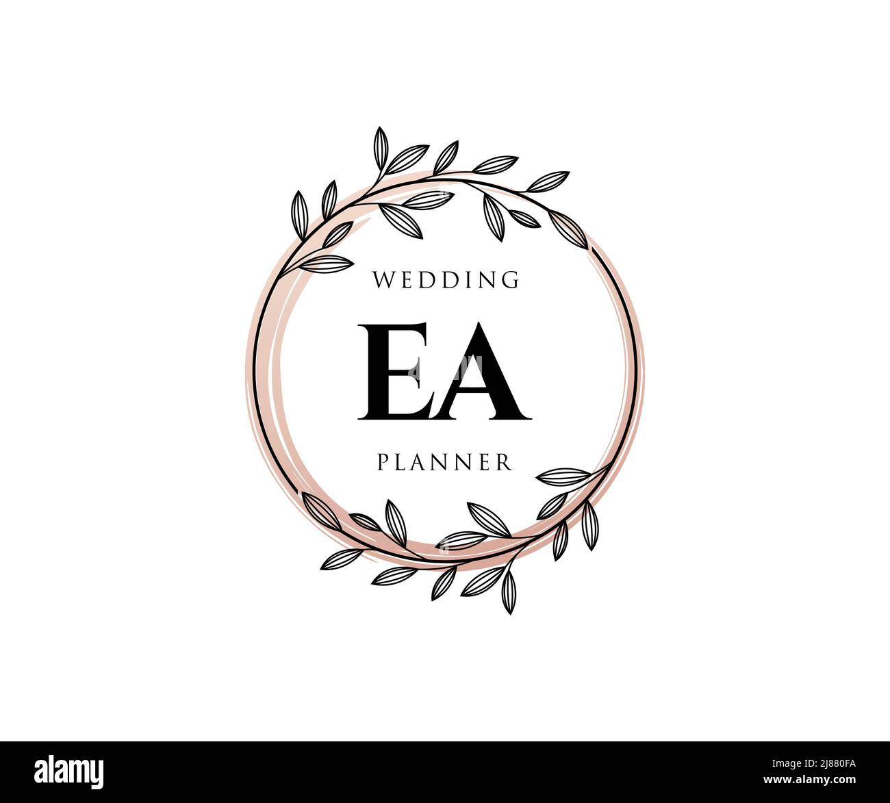 EA Initials letter Wedding monogram logos collection, hand drawn modern ...