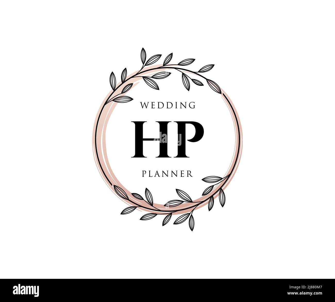 HP Initials letter Wedding monogram logos collection, hand drawn modern ...
