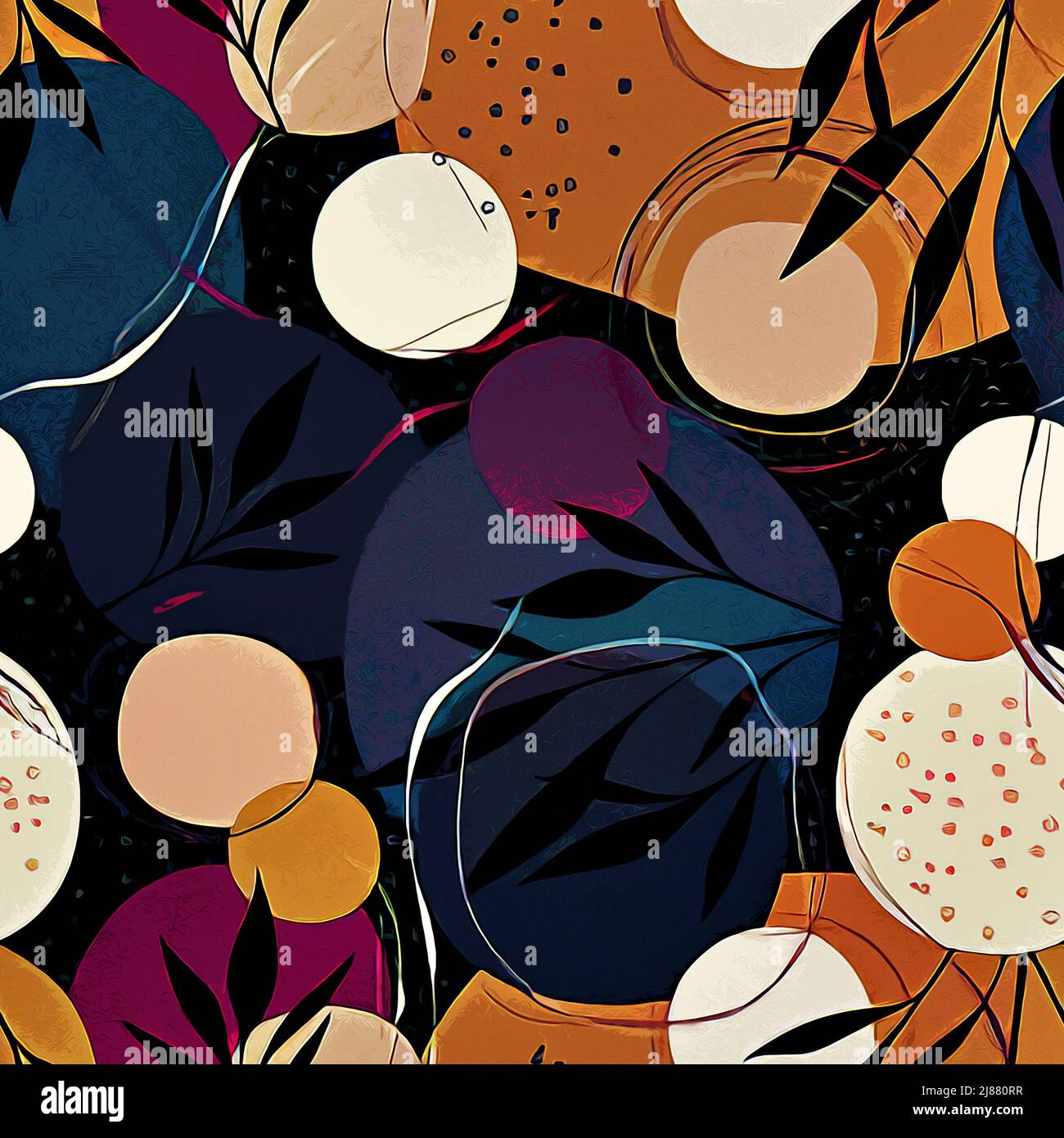 Textile and wallpaper patterns. A printable digital illustration work ...