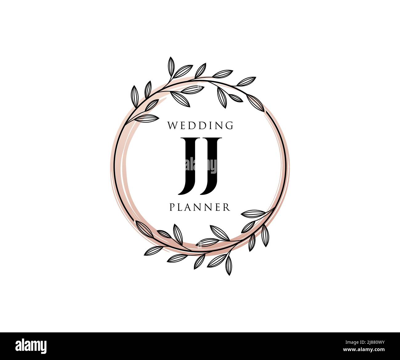 JJ Initials letter Wedding monogram logos collection, hand drawn modern ...