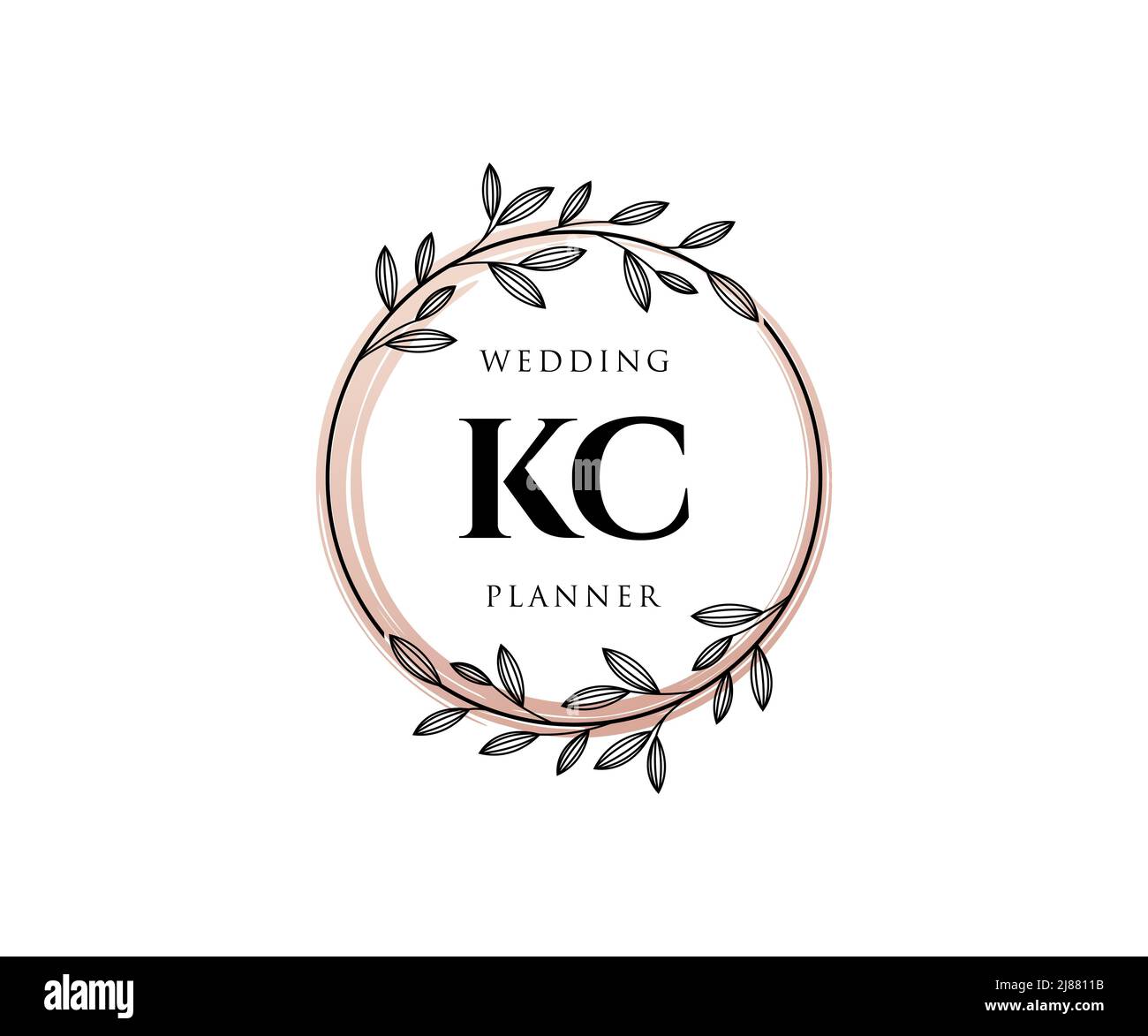 KC Initials letter Wedding monogram logos collection, hand drawn modern ...