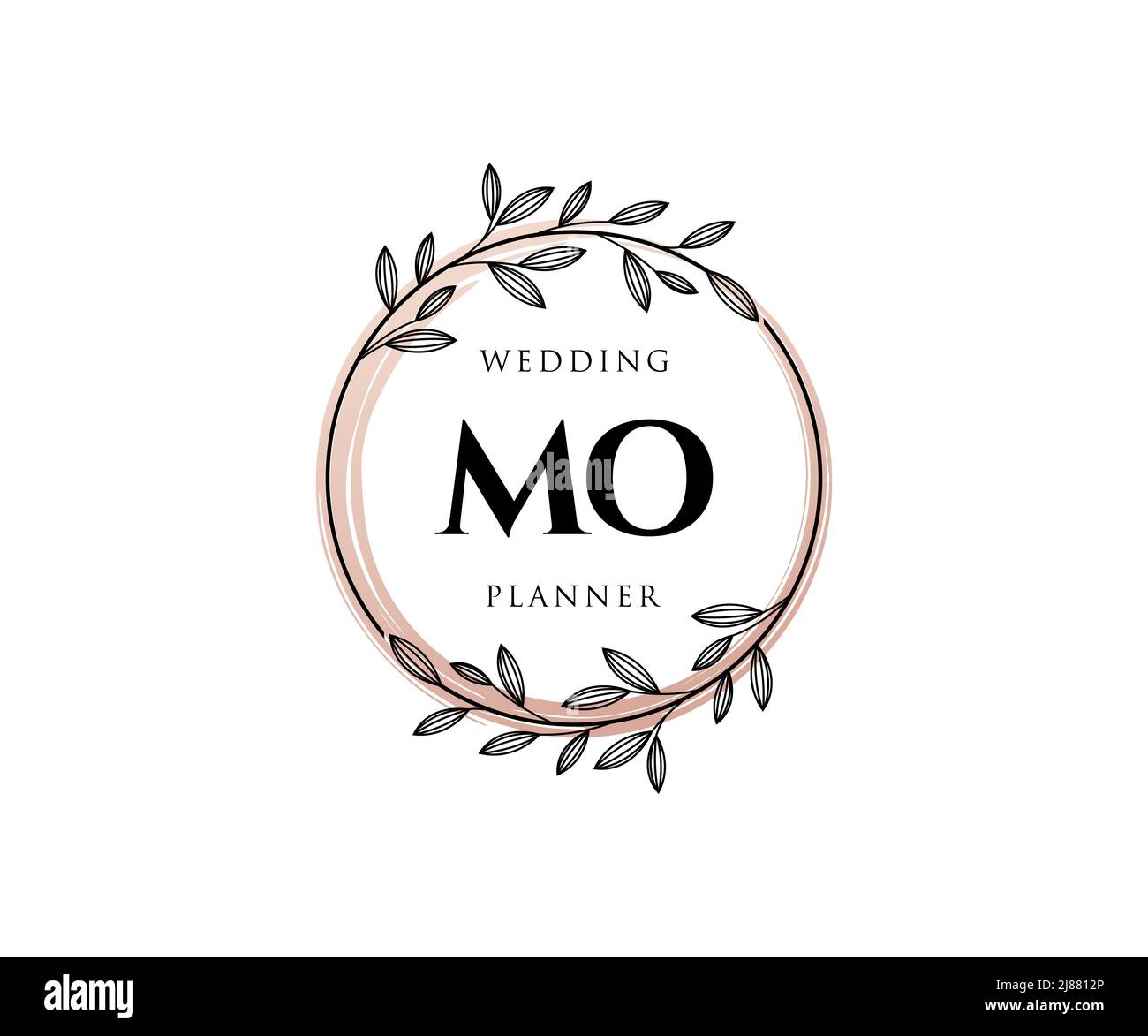 MO Initials letter Wedding monogram logos collection, hand drawn modern ...