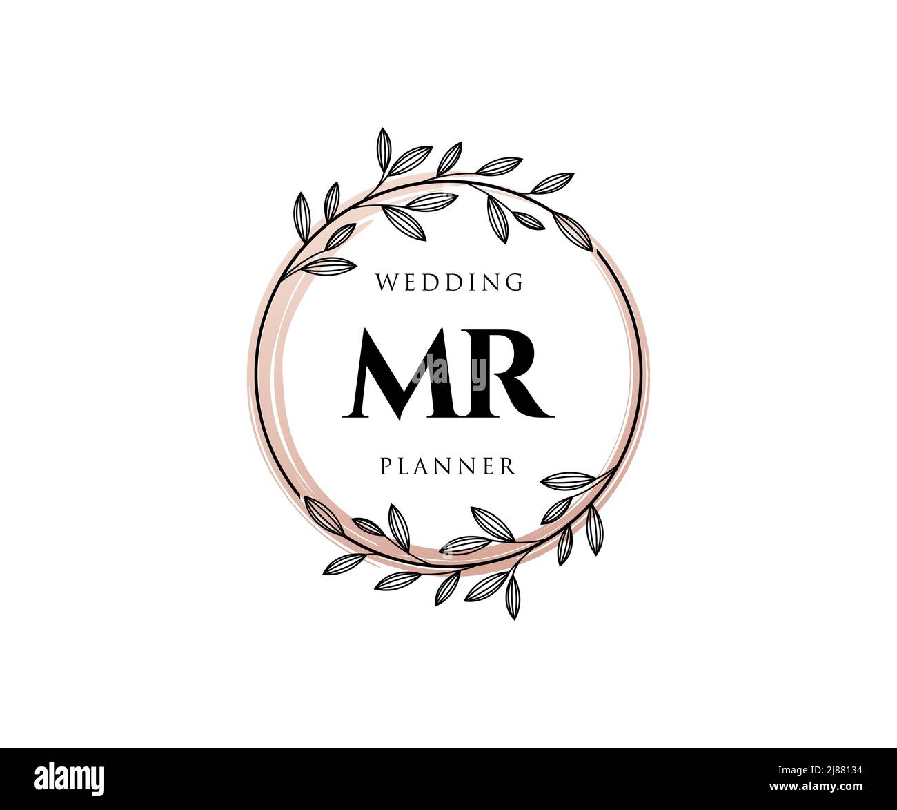MR Initials letter Wedding monogram logos collection, hand drawn modern ...