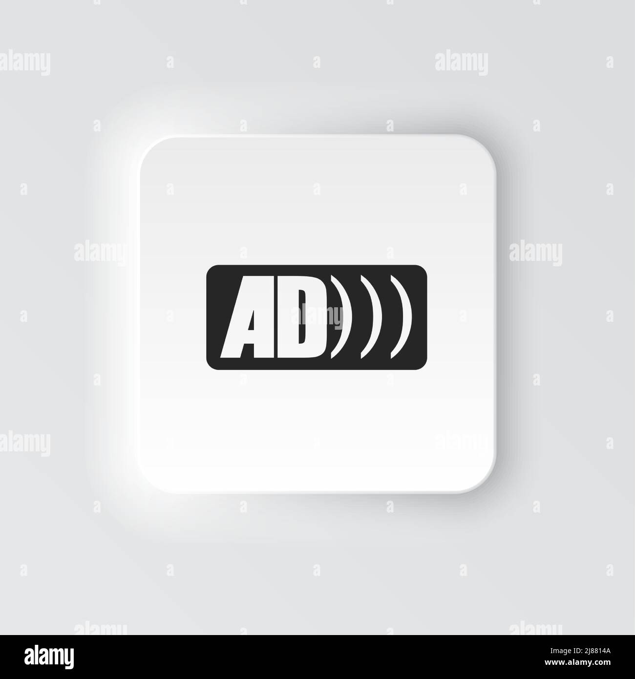 Rectangle button icon Ad logo. Button banner Rectangle badge interface ...