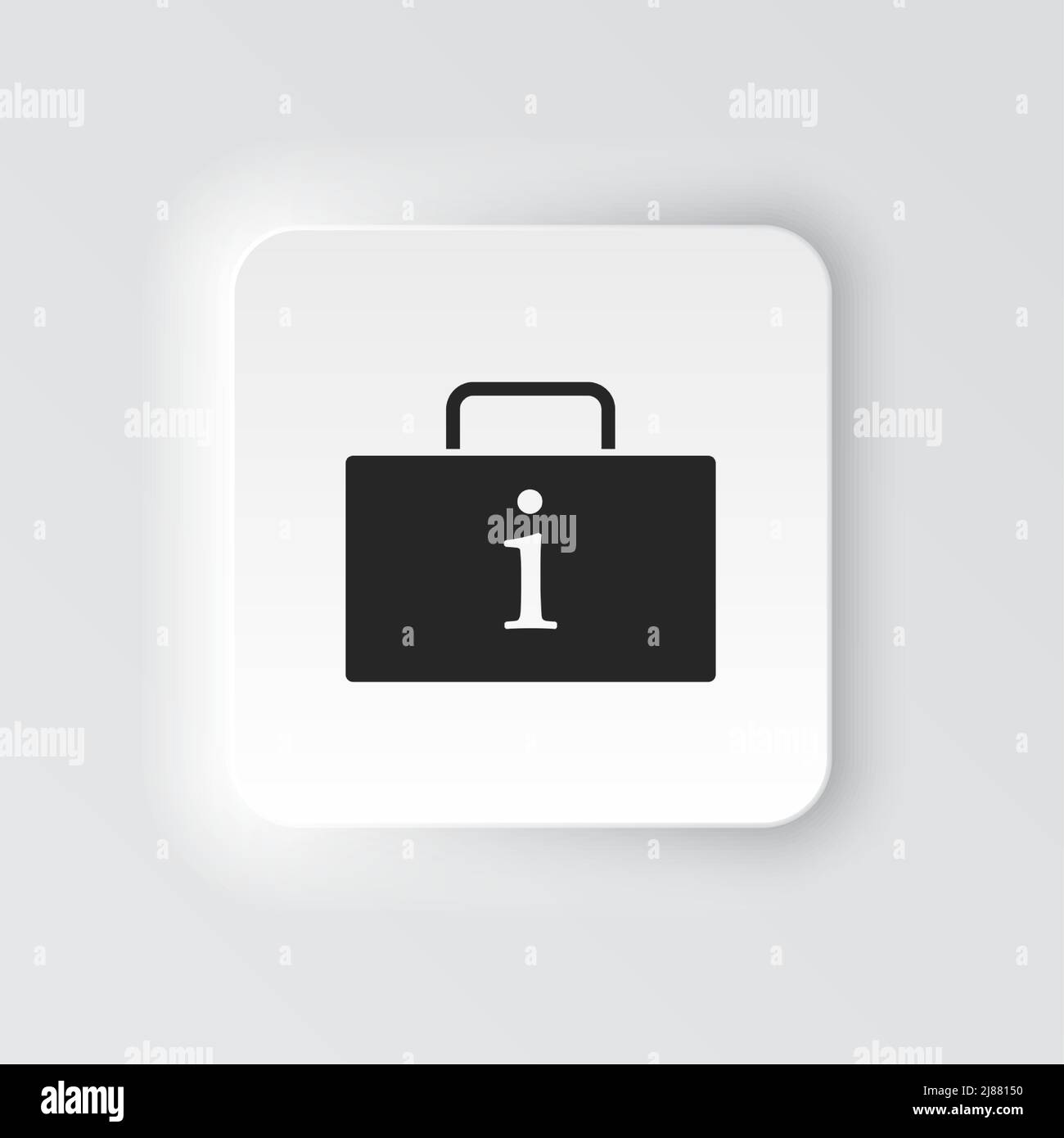 Rectangle button icon Luggage information. Button banner Rectangle badge interface for ...