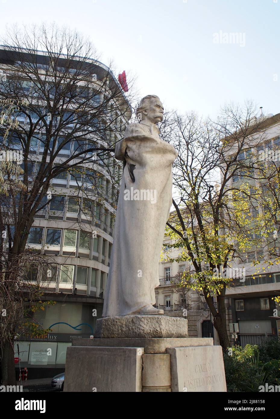 Statue of Camilo Castelo Branco, famous 19th-century Portuguese writer ...
