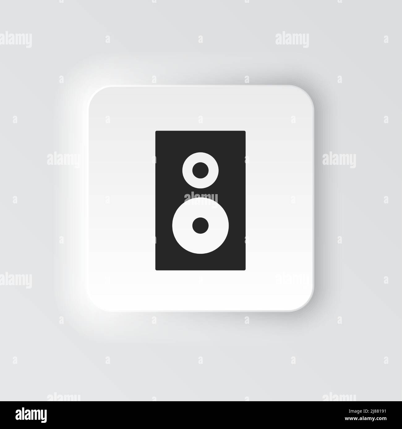 Rectangle button icon Speaker. Button banner Rectangle badge interface ...