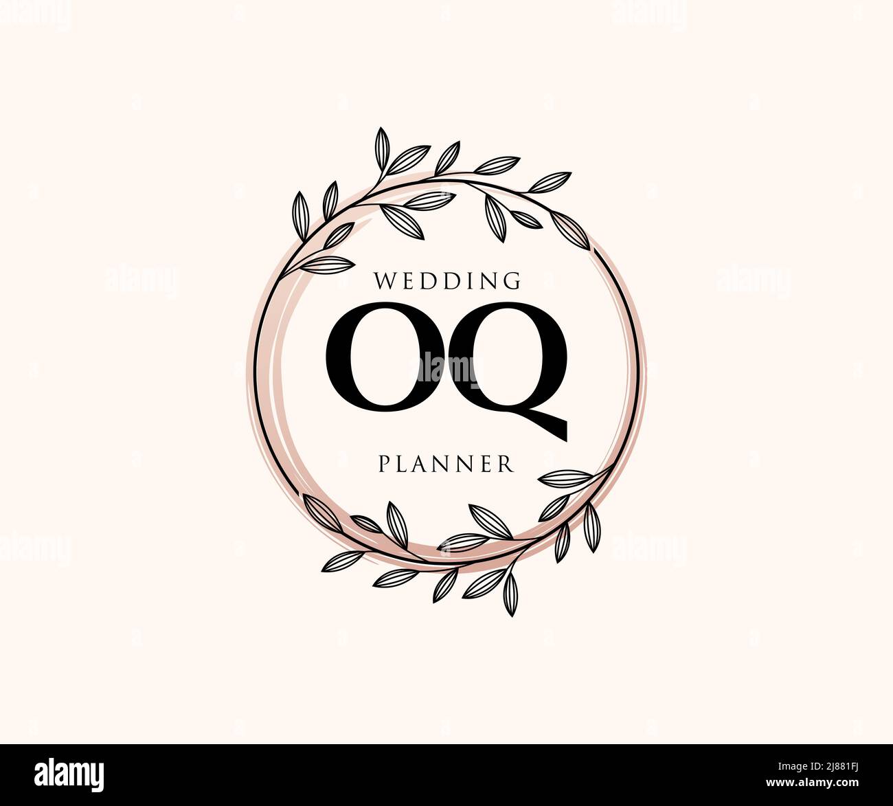 OQ Initials letter Wedding monogram logos collection, hand drawn modern ...