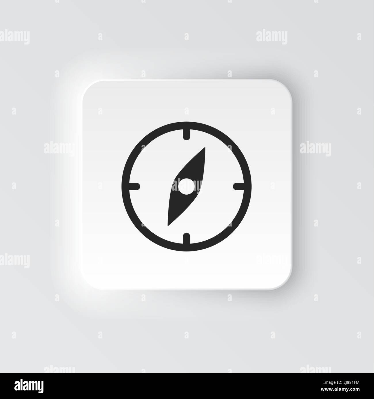 Rectangle Button Icon Compass Button Banner Rectangle Badge Interface For Application