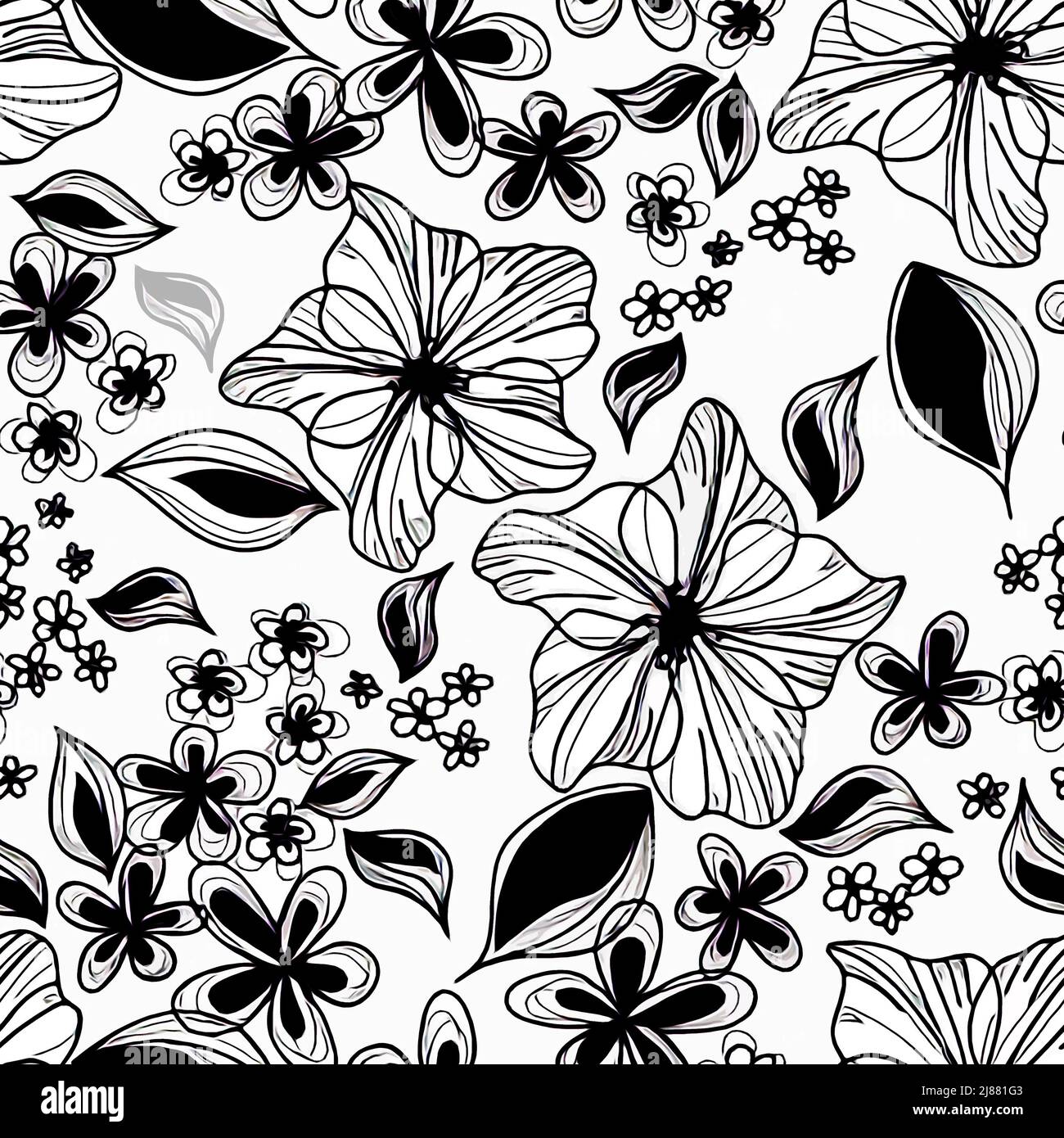 Textile and wallpaper patterns. A printable digital illustration work ...