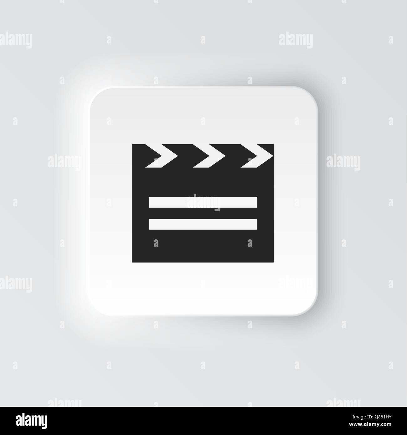 Rectangle button icon Closed slate. Button banner Rectangle badge interface for application ...
