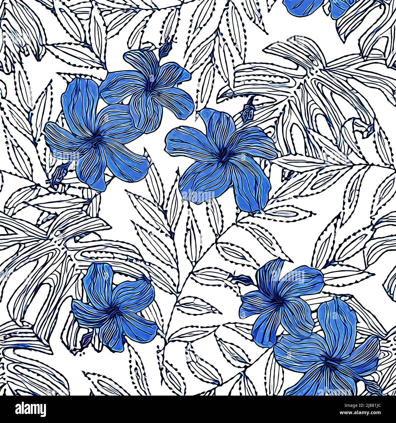 Textile and wallpaper patterns. A printable digital illustration work ...
