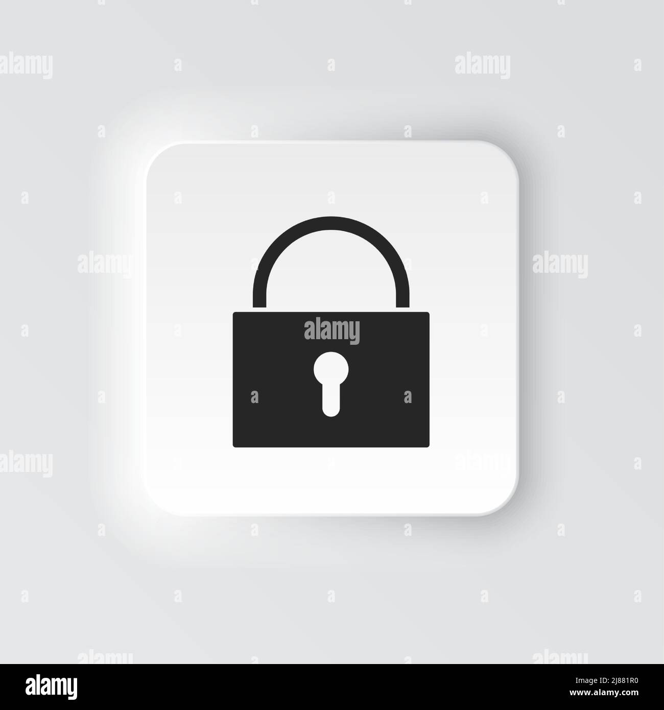 Rectangle button icon Key. Button banner Rectangle badge interface for ...