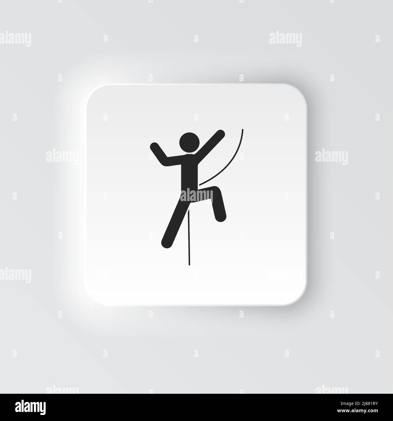 Rectangle button icon Escalation. Button banner Rectangle badge ...