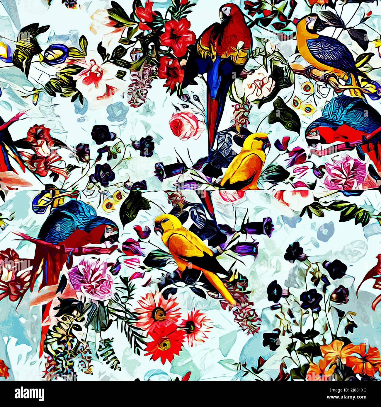 Textile and wallpaper patterns. A printable digital illustration work ...