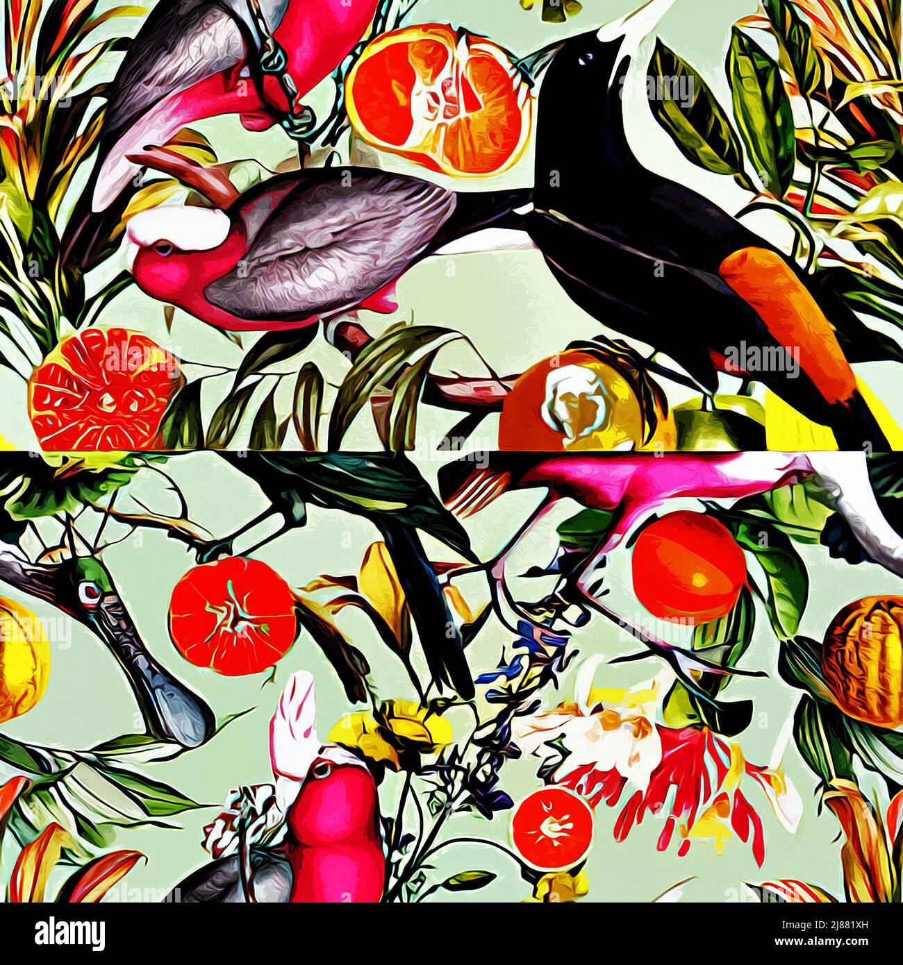 Textile and wallpaper patterns. A printable digital illustration work ...