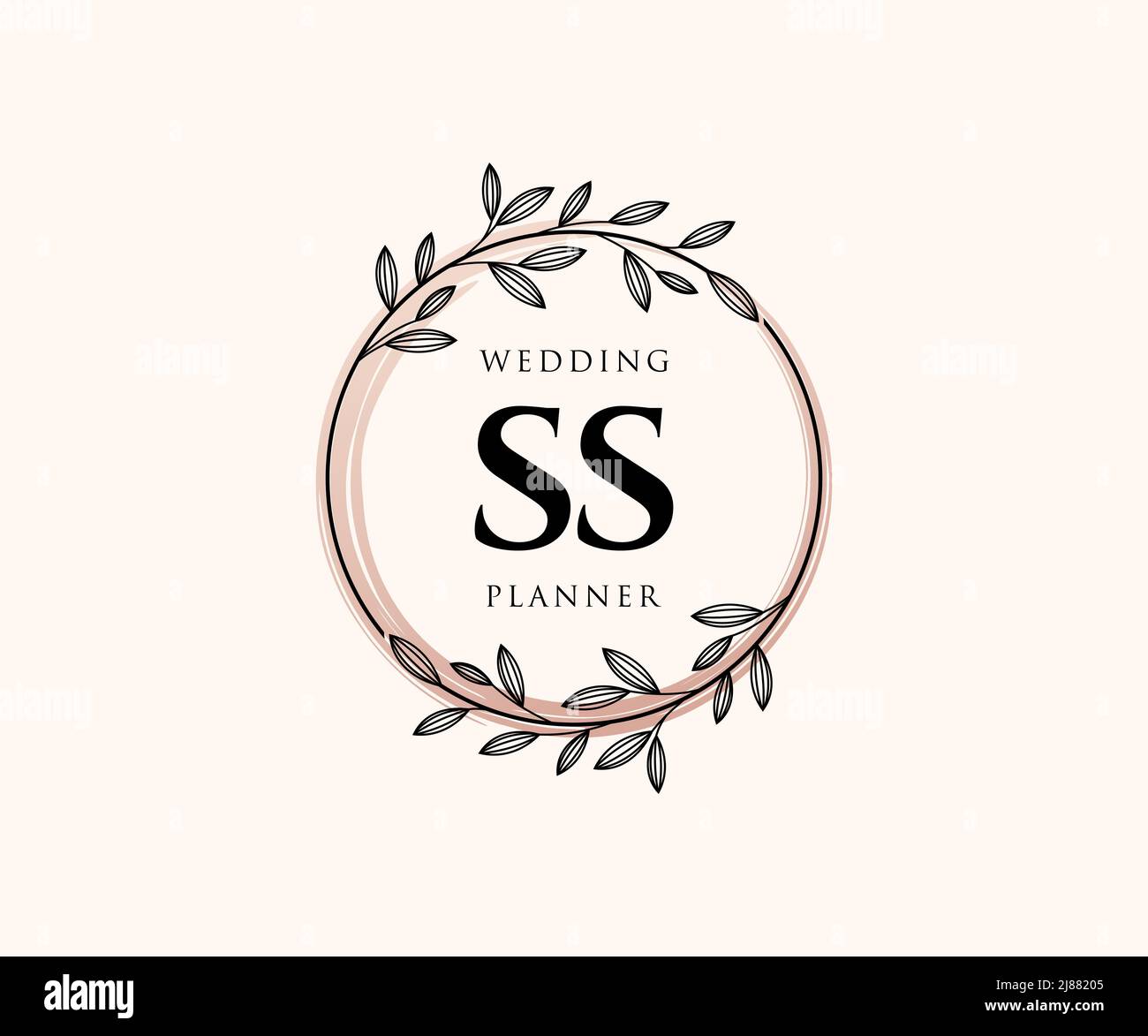 SS Initials letter Wedding monogram logos collection, hand drawn modern ...