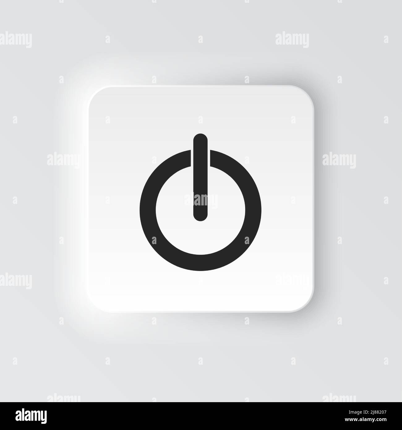 Rectangle button icon Power button. Button banner Rectangle badge ...