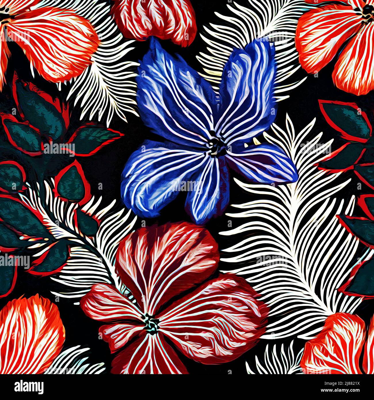 Textile and wallpaper patterns. A printable digital illustration work ...