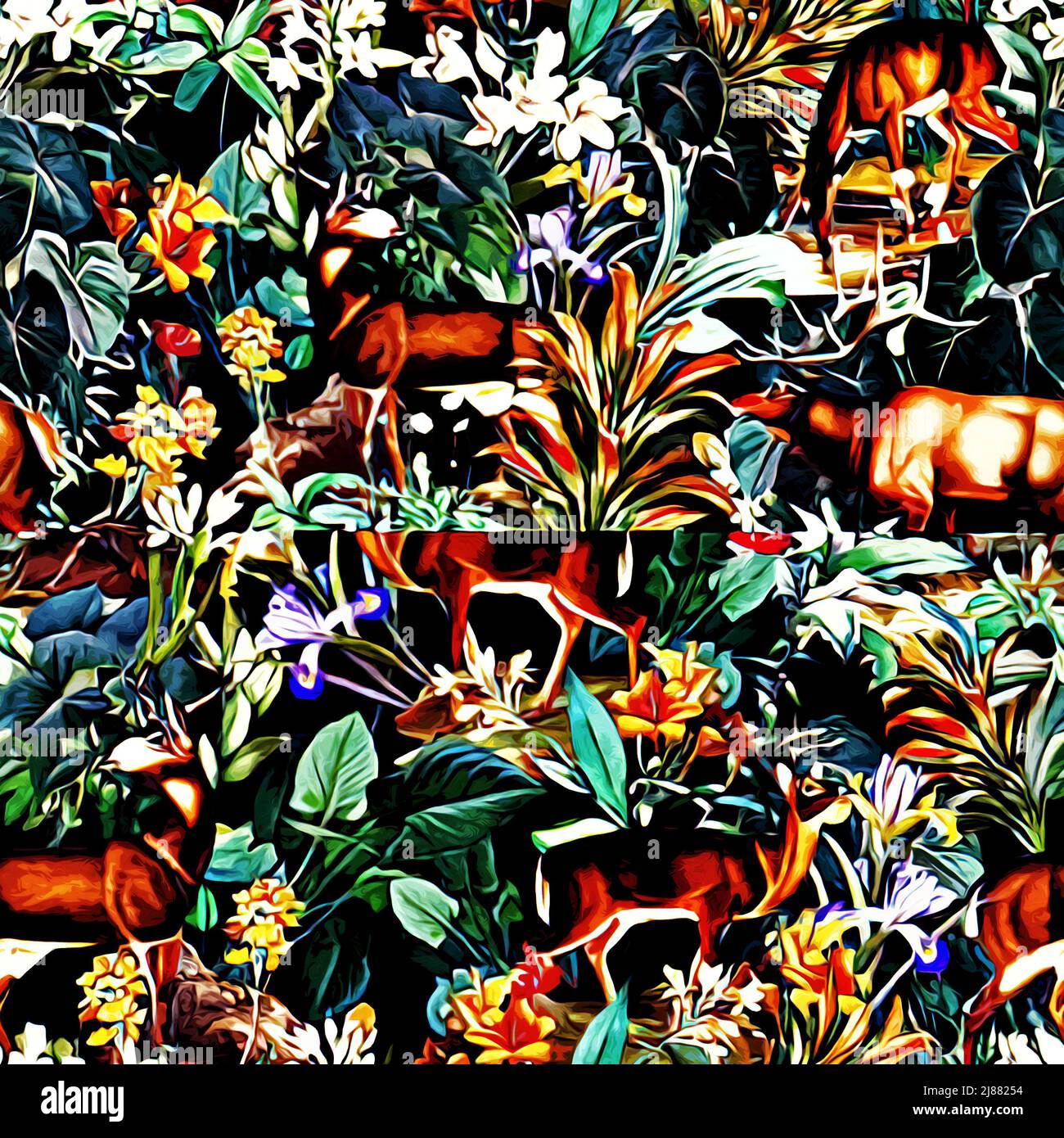 Textile and wallpaper patterns. A printable digital illustration work ...