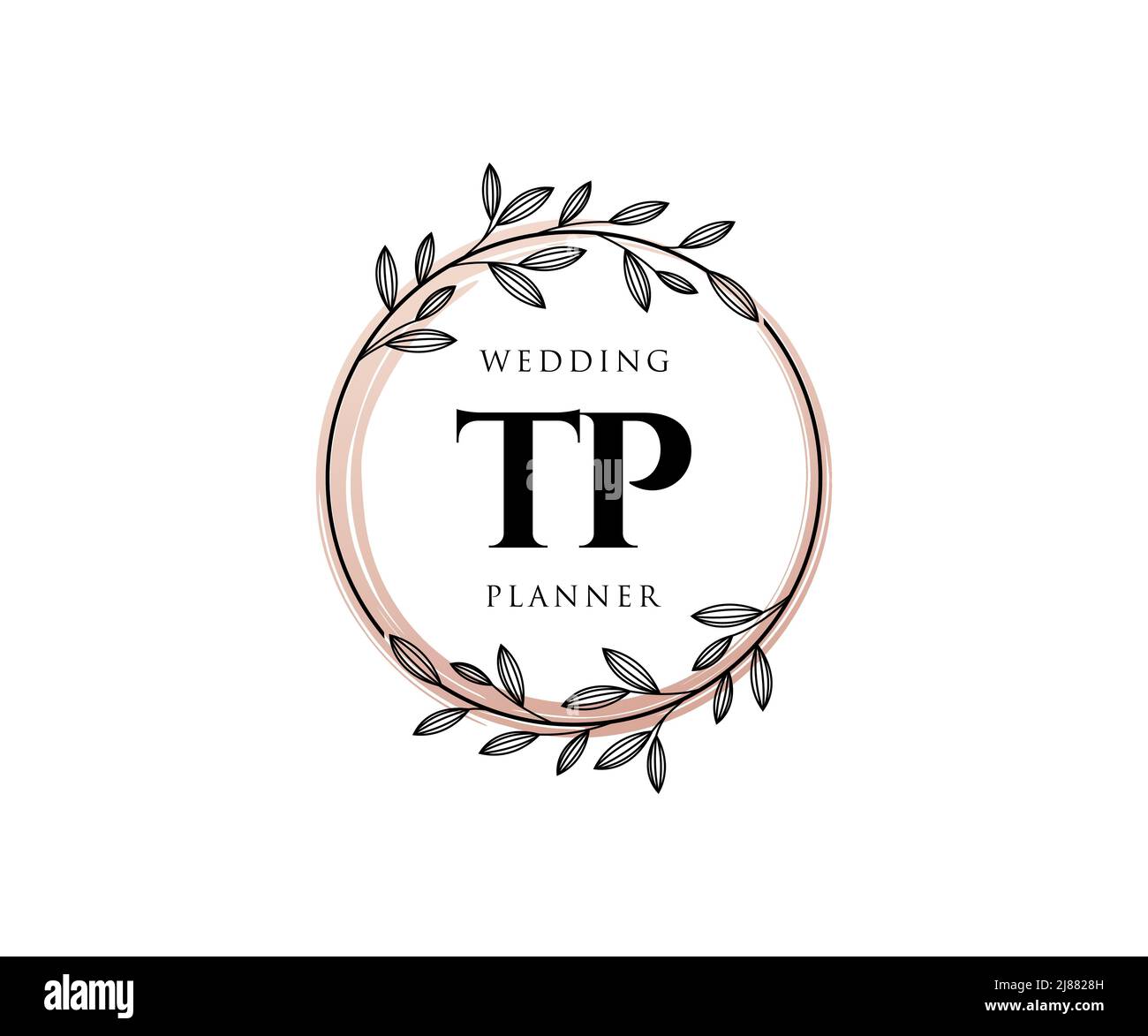 TP Initials letter Wedding monogram logos collection, hand drawn modern ...