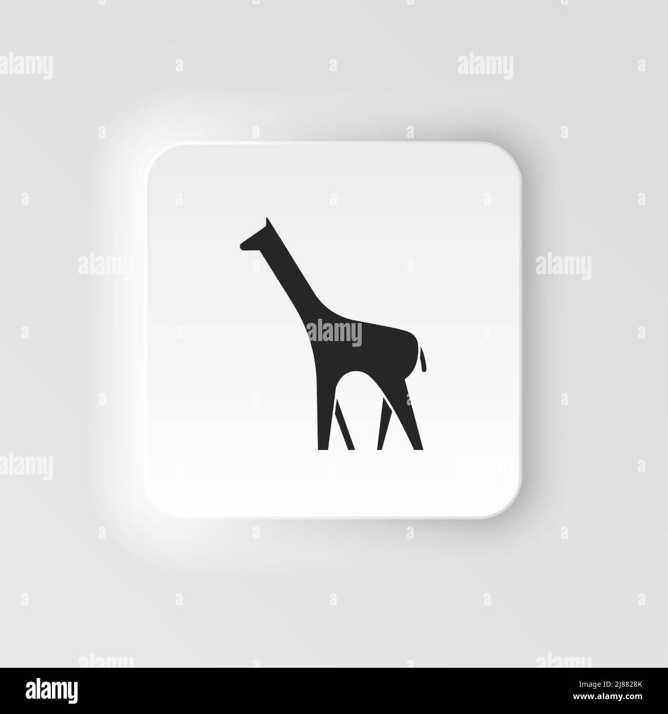 Rectangle button icon Giraffe. Button banner Rectangle badge interface ...