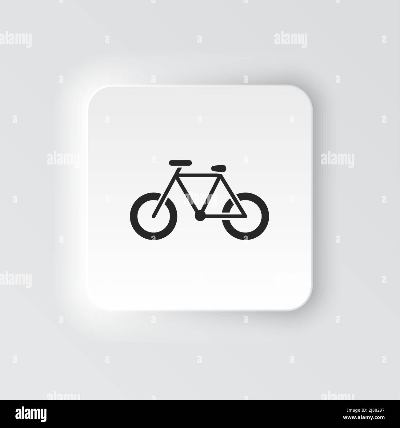Rectangle button icon Bike. Button banner Rectangle badge interface for ...