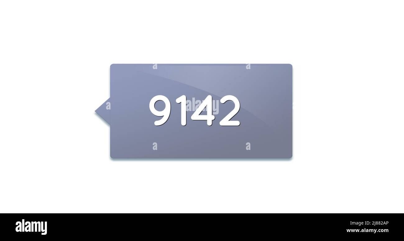 Chat box with numbers 4k Stock Photo - Alamy