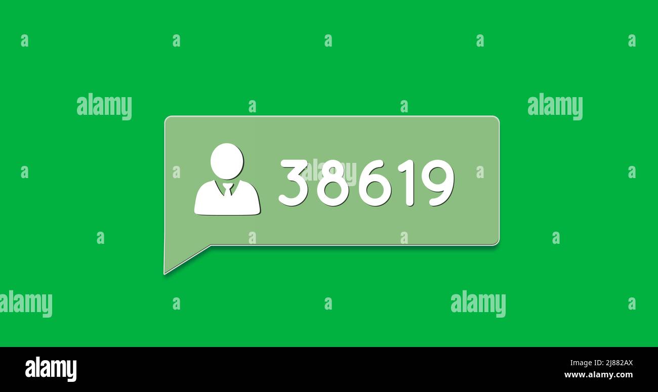 Follower icon with numbers 4k Stock Photo - Alamy