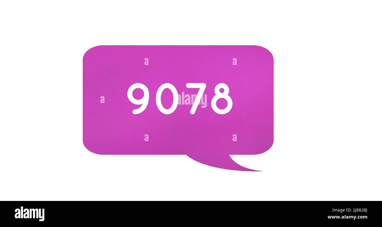 Numbers in chat box 4k Stock Photo - Alamy