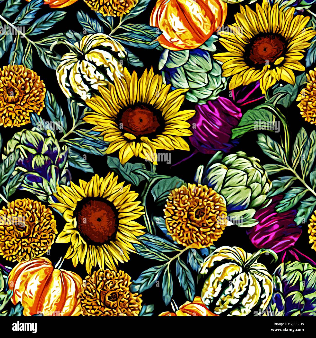 Textile and wallpaper patterns. A printable digital illustration work ...