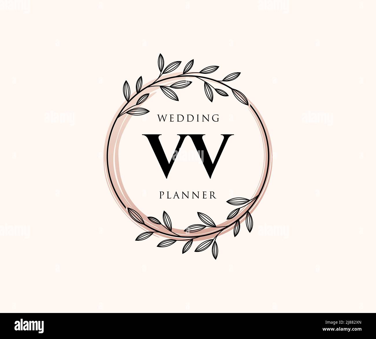 VV Initials letter Wedding monogram logos collection, hand drawn modern ...