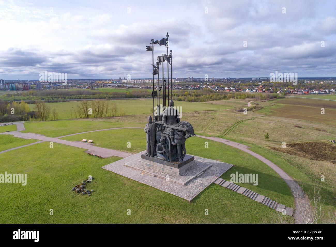 PSKOV, RUSSIA - MAY 08, 2022: View of the "Ice Battle" monument on May ...