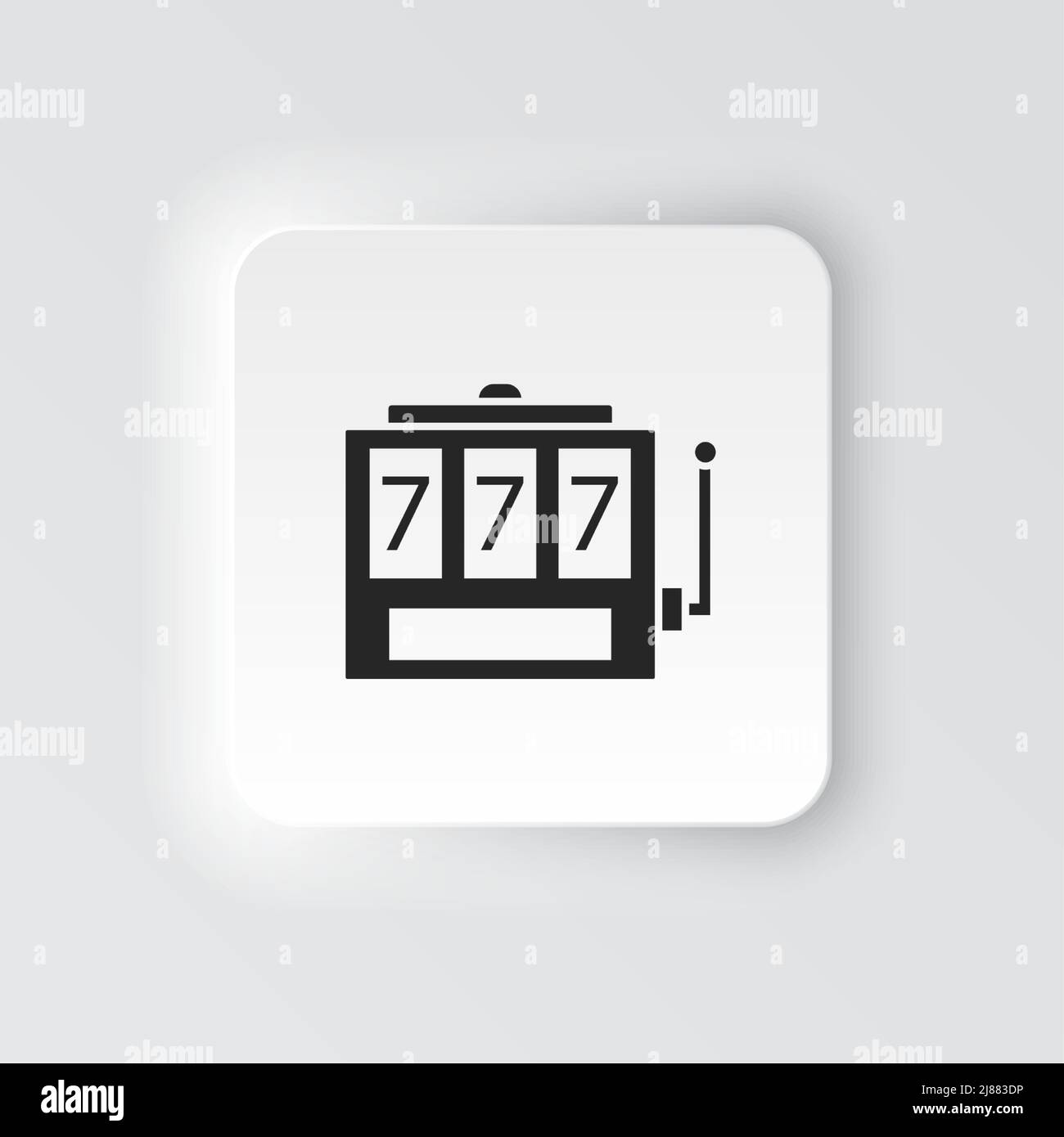 Rectangle button icon Gaming machine. Button banner Rectangle badge ...