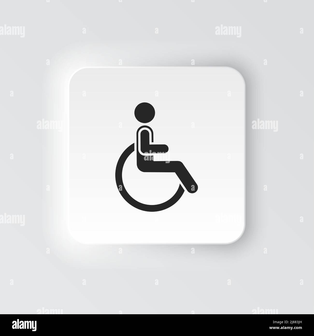 Rectangle button icon Disability. Button banner Rectangle badge ...