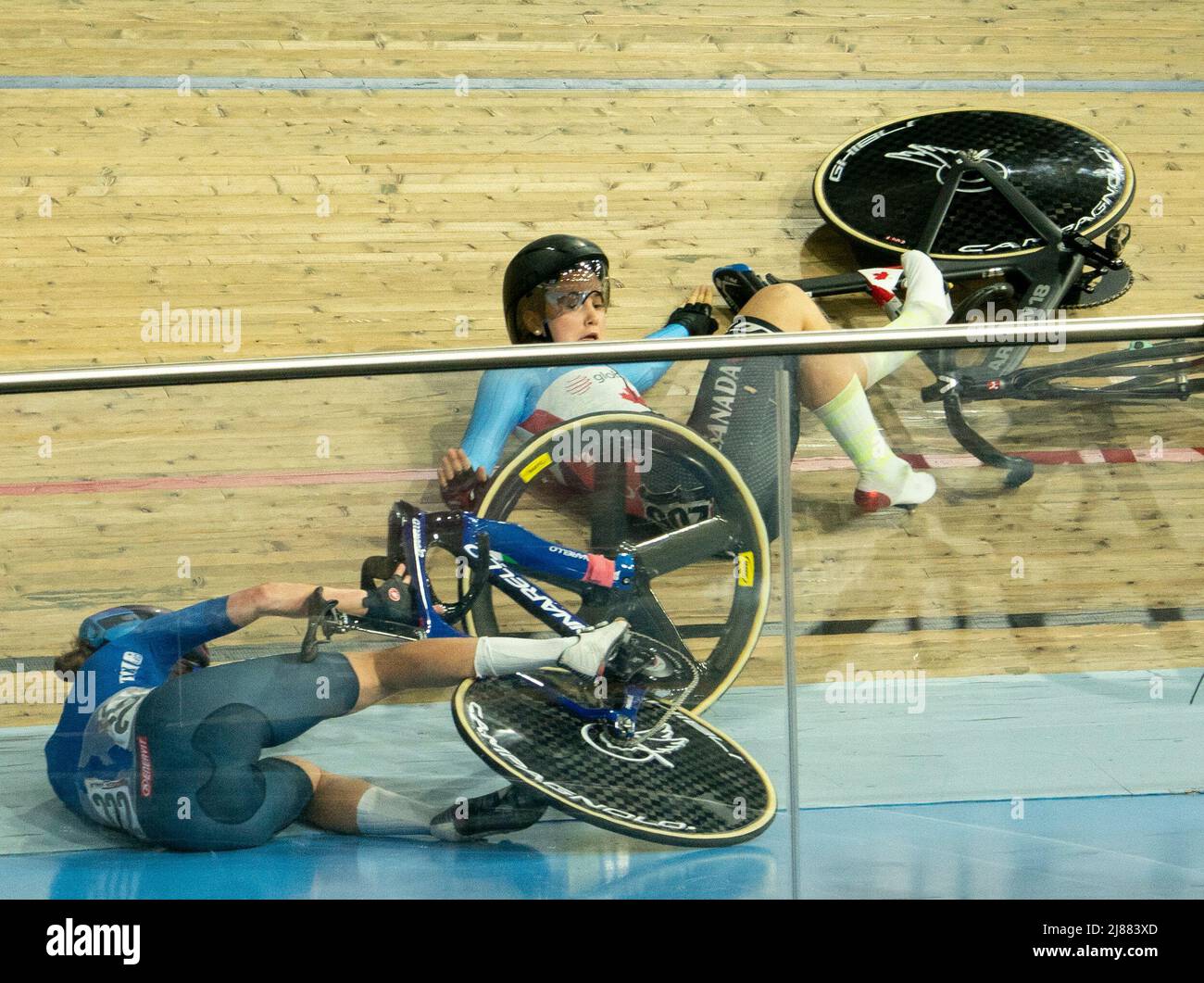 Sarah Van Dam, (206) of Canada and Silvia Zanardi, (222) of Italy ...