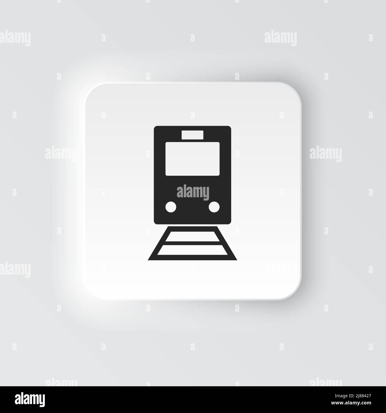 Rectangle button icon Train. Button banner Rectangle badge interface ...