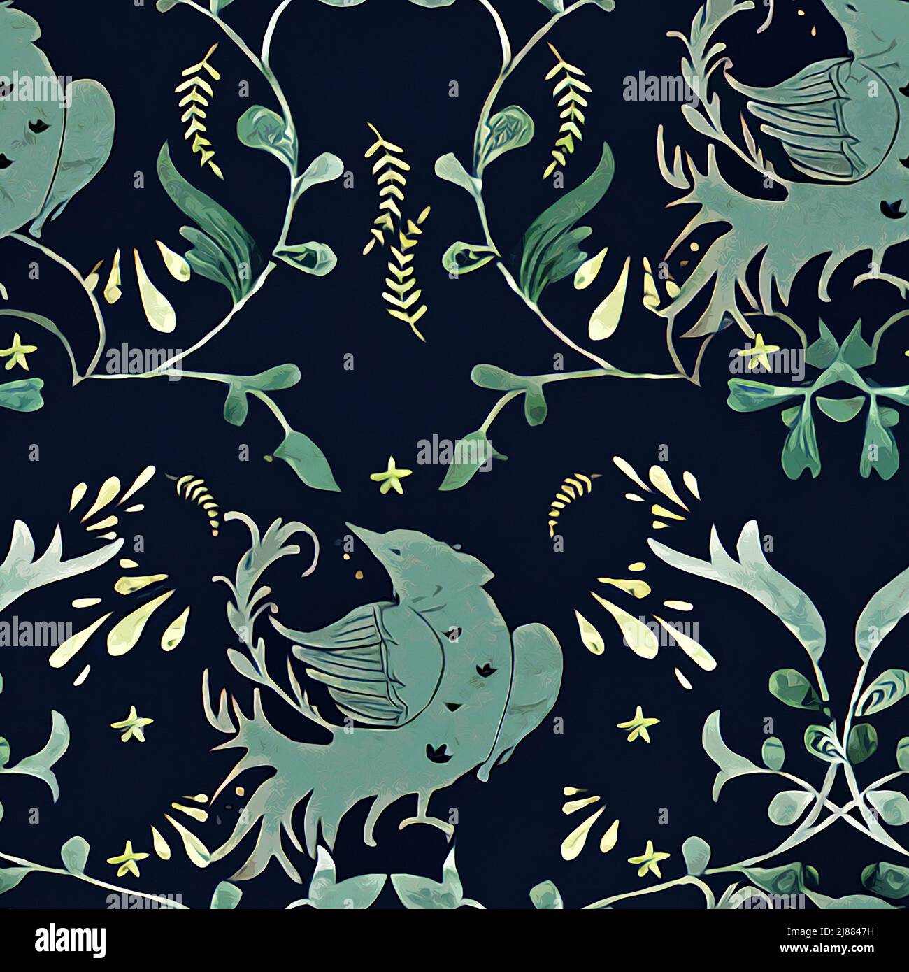 Textile and wallpaper patterns. A printable digital illustration work ...
