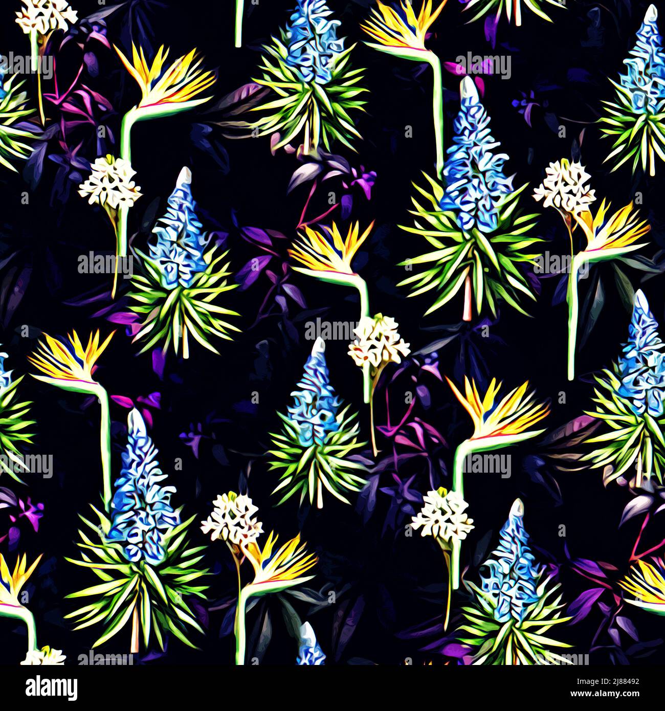 Textile and wallpaper patterns. A printable digital illustration work ...