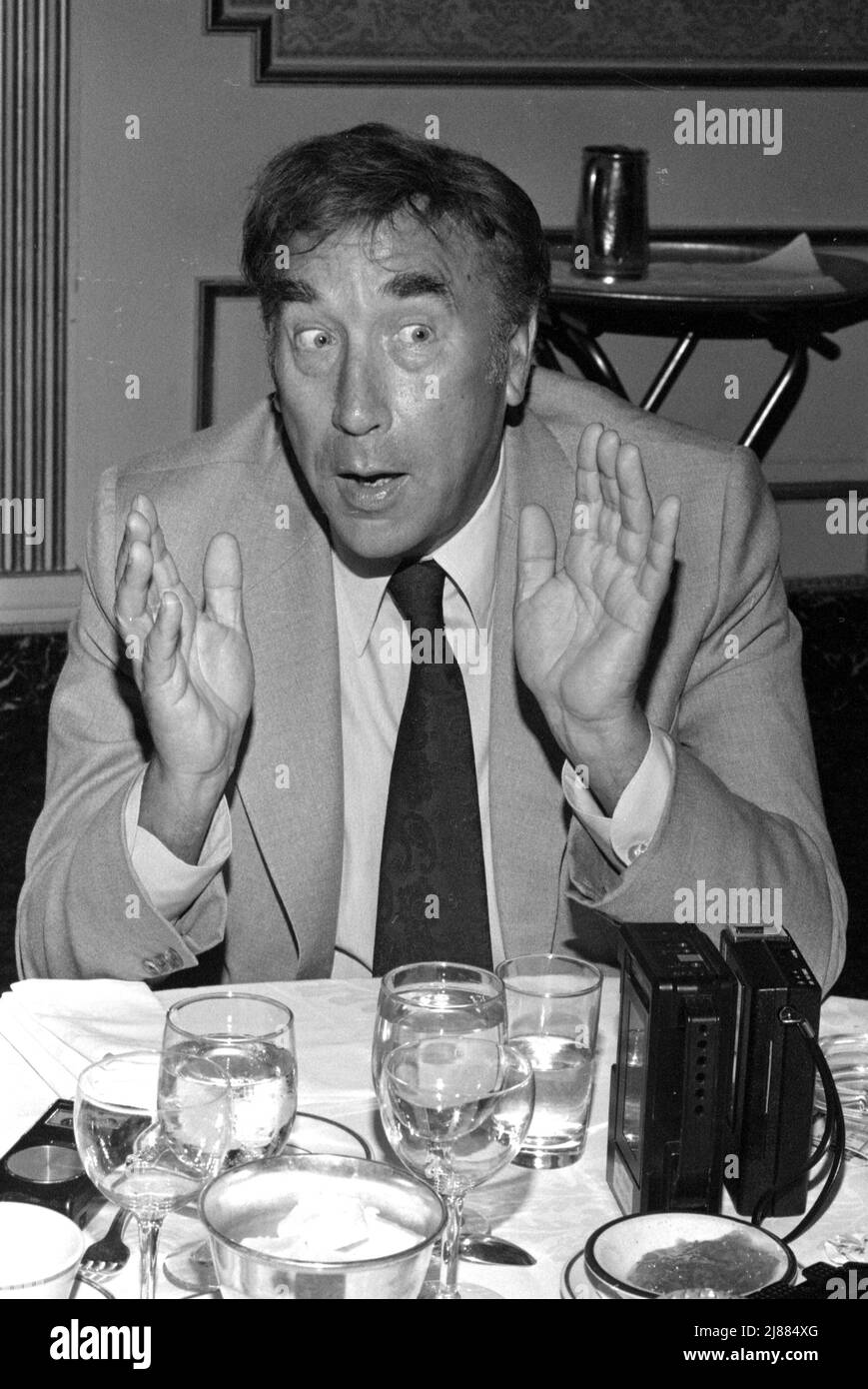Frankie Howerd at the press conference before the premiere of Sgt ...