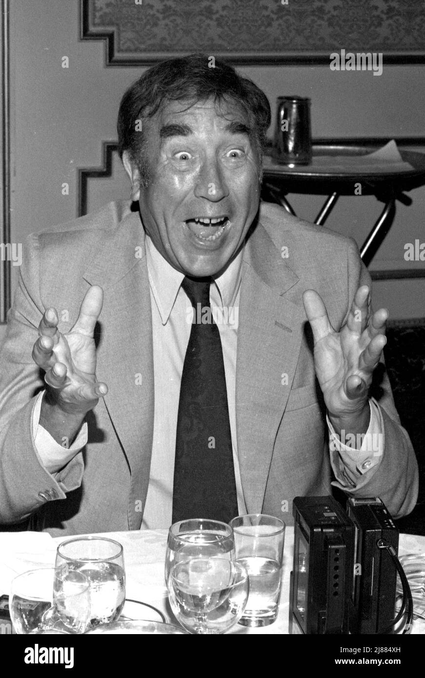 Frankie Howerd at the press conference before the premiere of Sgt ...