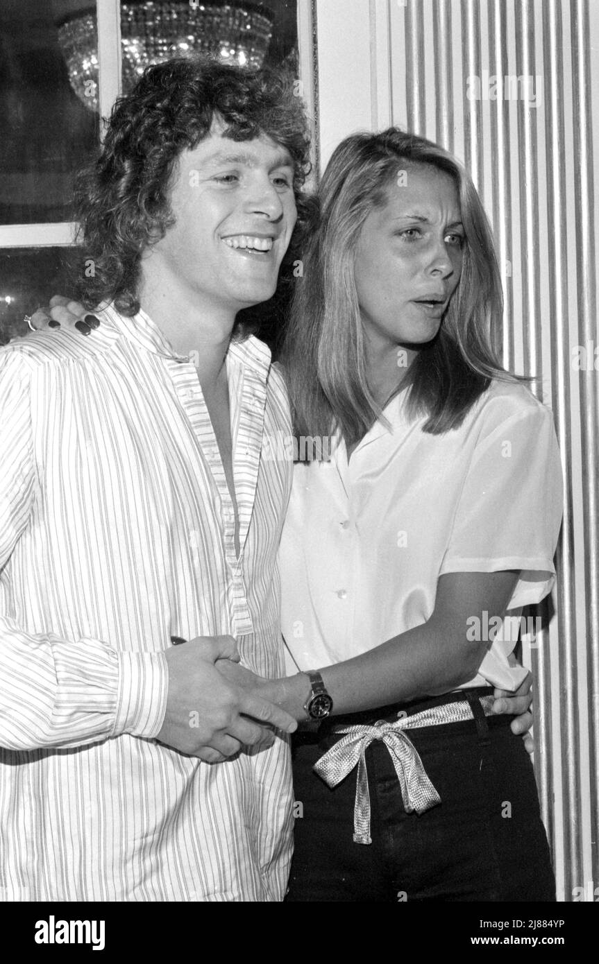 Paul Nicholas and Sandy Farina at the press conference before the ...