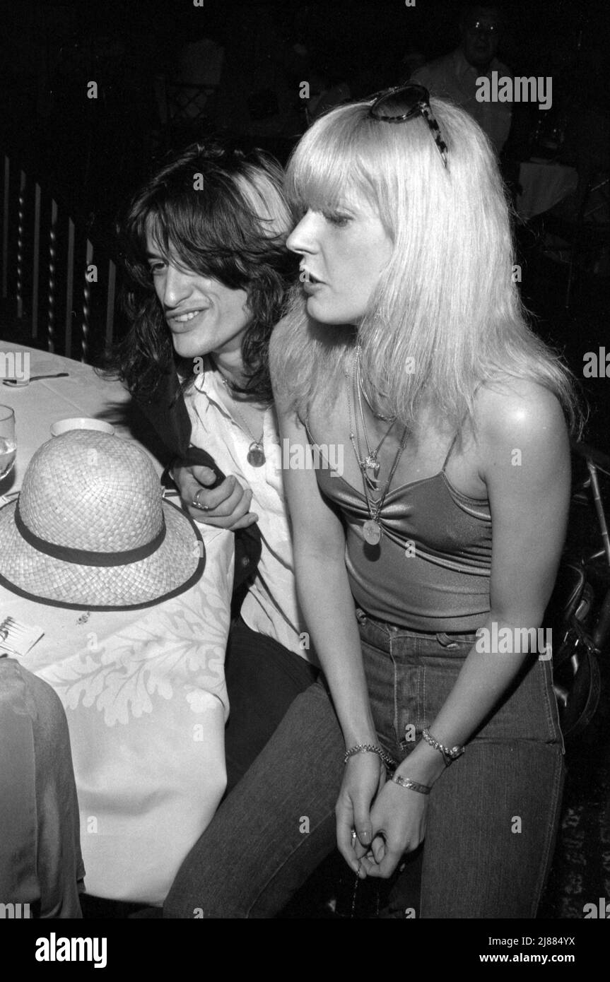 Joe Perry And Elyssa Jerret At The Press Conference Before The Premiere Of Sgt Peppers Club