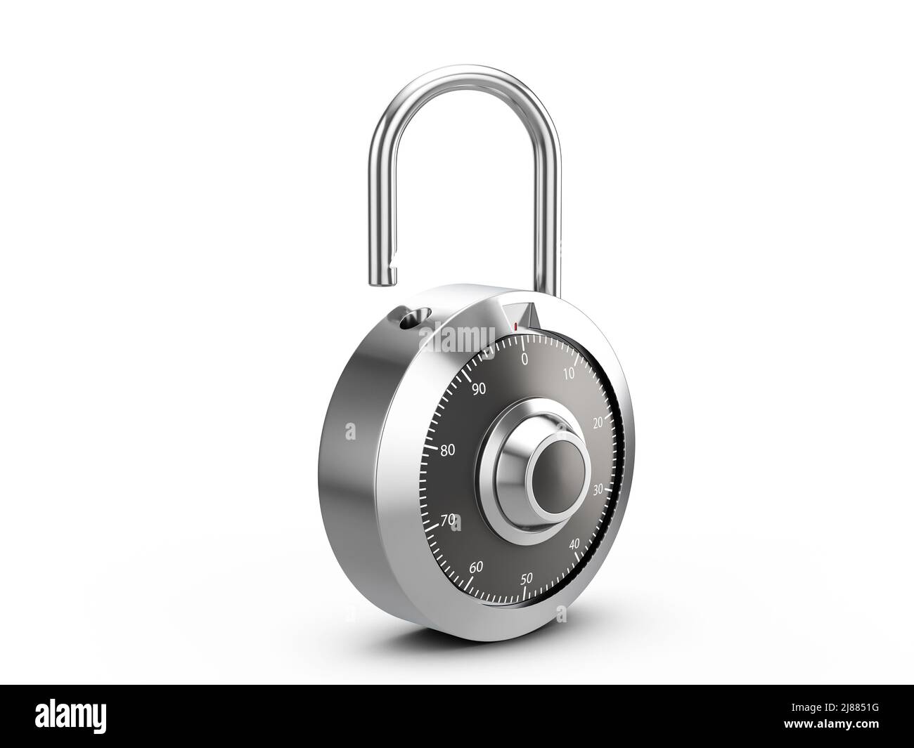 Padlock combination lock on a white background. 3d illustration Stock ...