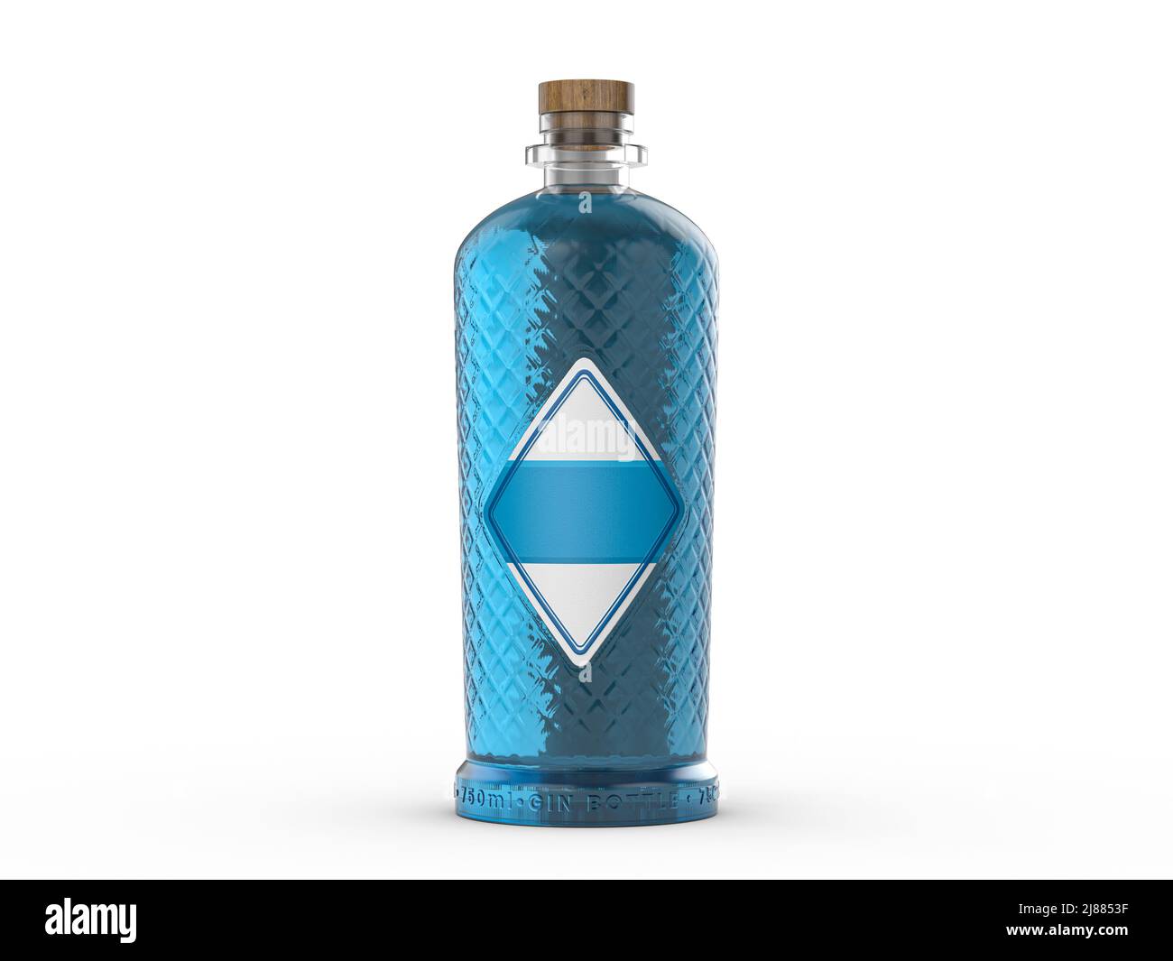 Gin bottle on a white background. 3d illustration Stock Photo - Alamy