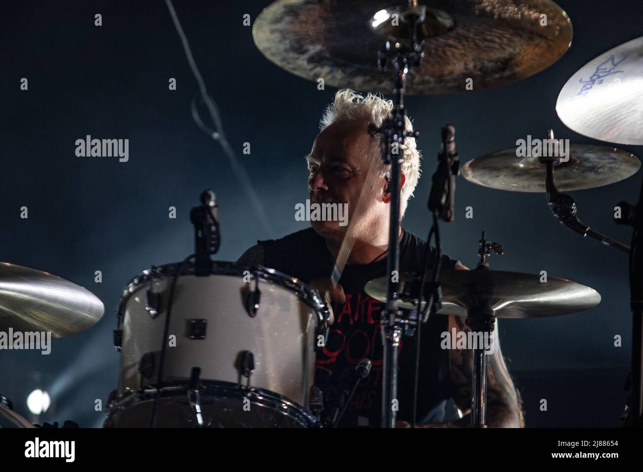 May. 13th 2022. Zagreb, Croatia - Mark Richardson drummer from the band ...