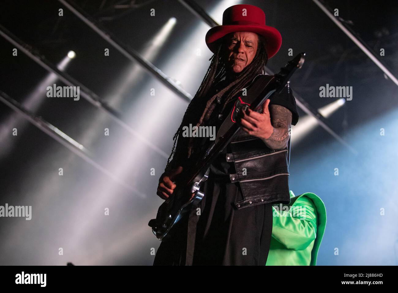 May. 13th 2022. Zagreb, Croatia - Cass Lewis bass player from the group ...