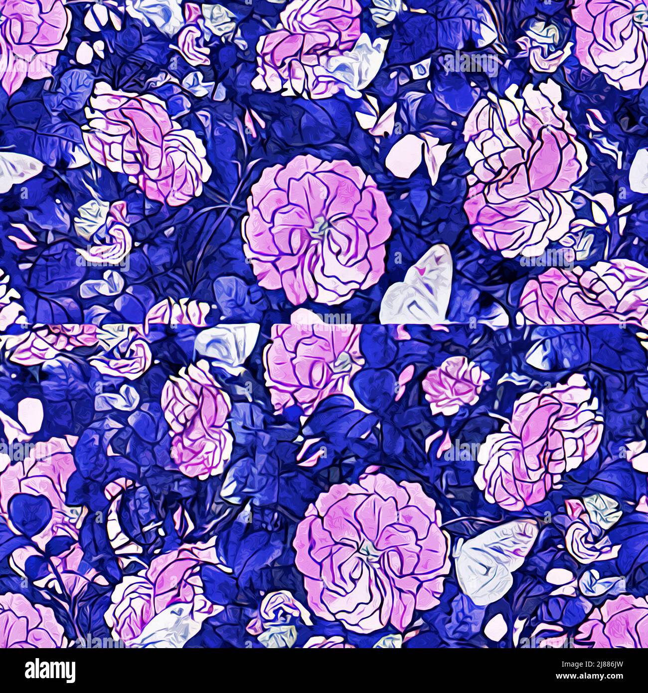Textile and wallpaper patterns. A printable digital illustration work ...