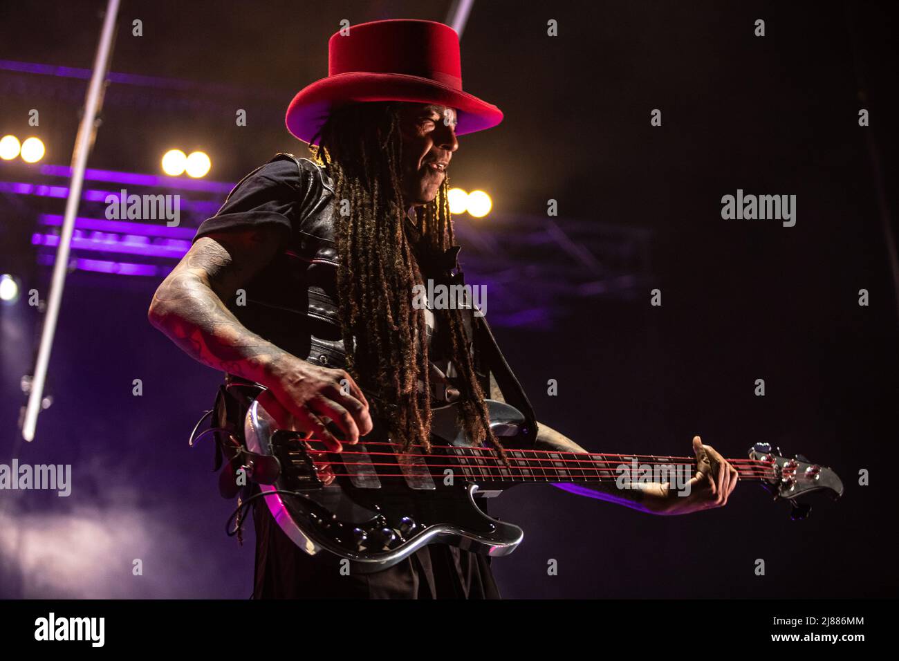 May. 13th 2022. Zagreb, Croatia - Cass Lewis bass player from the group ...