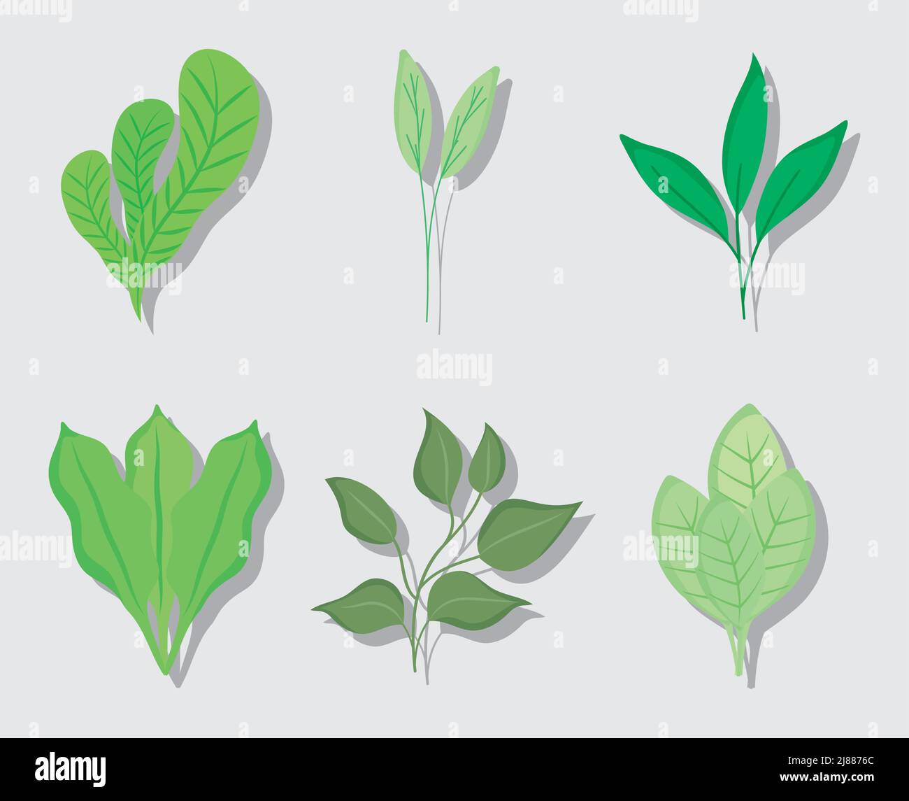 green plants icon set Stock Vector Image & Art - Alamy